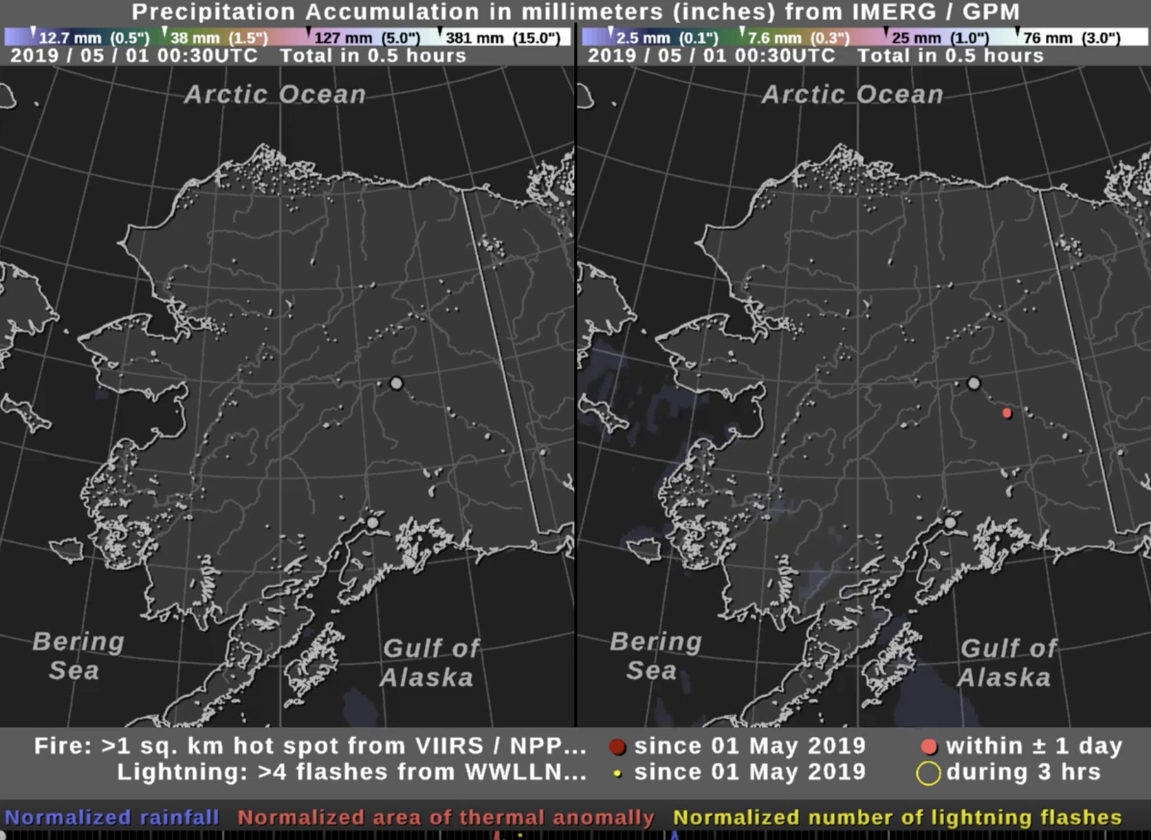 Alaska’s Wildfires, Precipitation, and Lightning (summer 2019) – Center ...